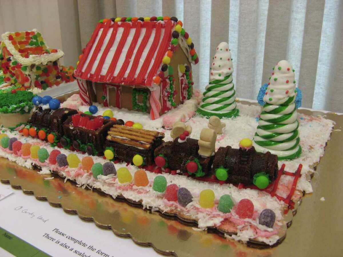 Gingerbread houses at the McFaddin-Ward House Visitor Center