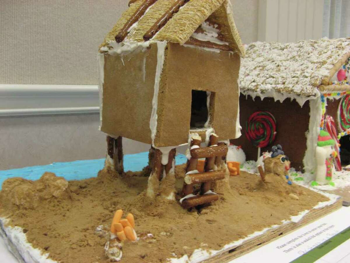 Gingerbread houses at the McFaddin-Ward House Visitor Center