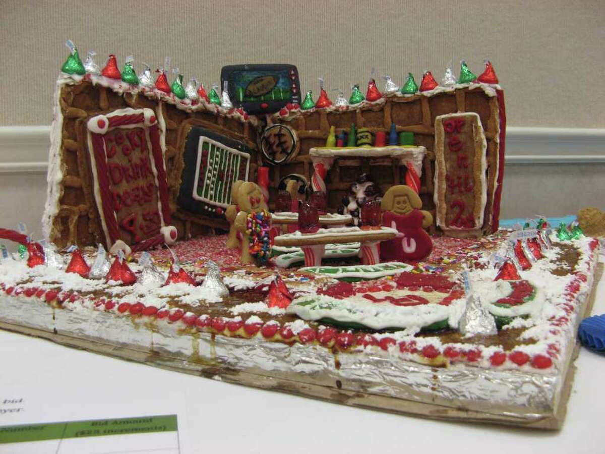 Gingerbread houses at the McFaddin-Ward House Visitor Center