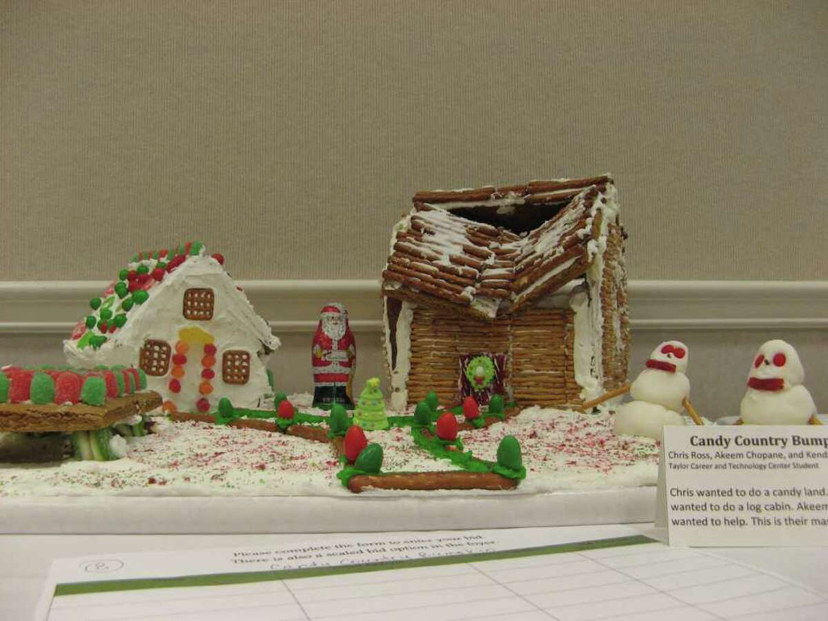 Gingerbread houses at the McFaddin-Ward House Visitor Center