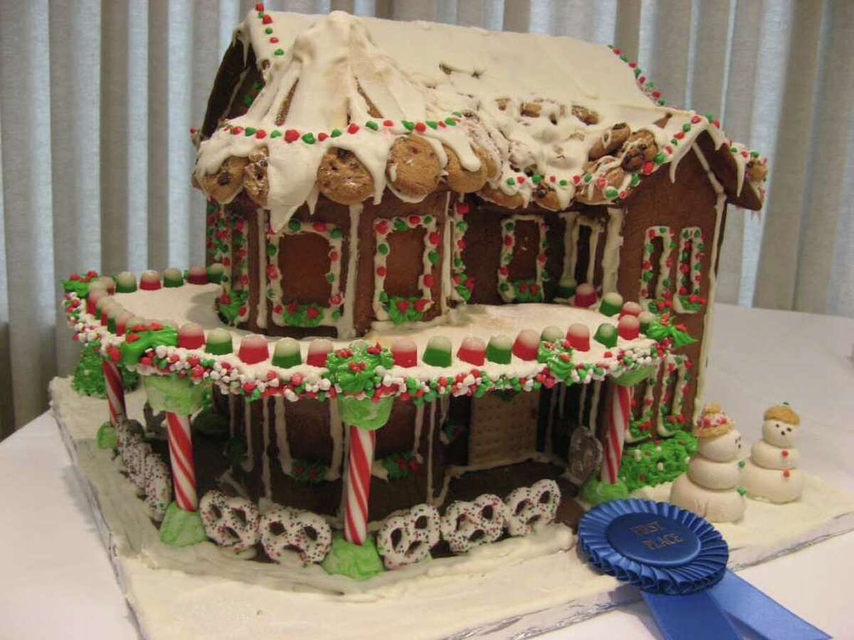 Gingerbread houses at the McFaddin-Ward House Visitor Center
