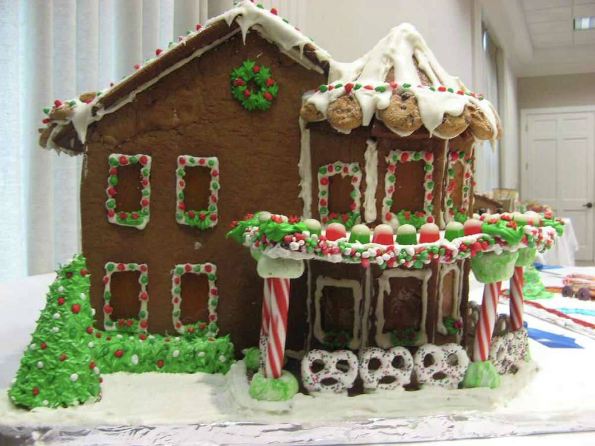 Gingerbread houses at the McFaddin-Ward House Visitor Center