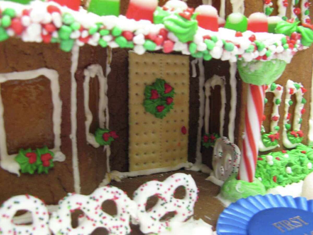 Gingerbread houses at the McFaddin-Ward House Visitor Center