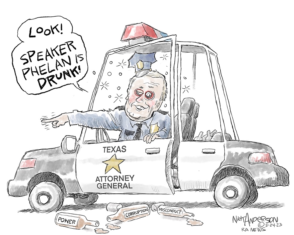 Cartoonist depicts Ken Paxton's trouble