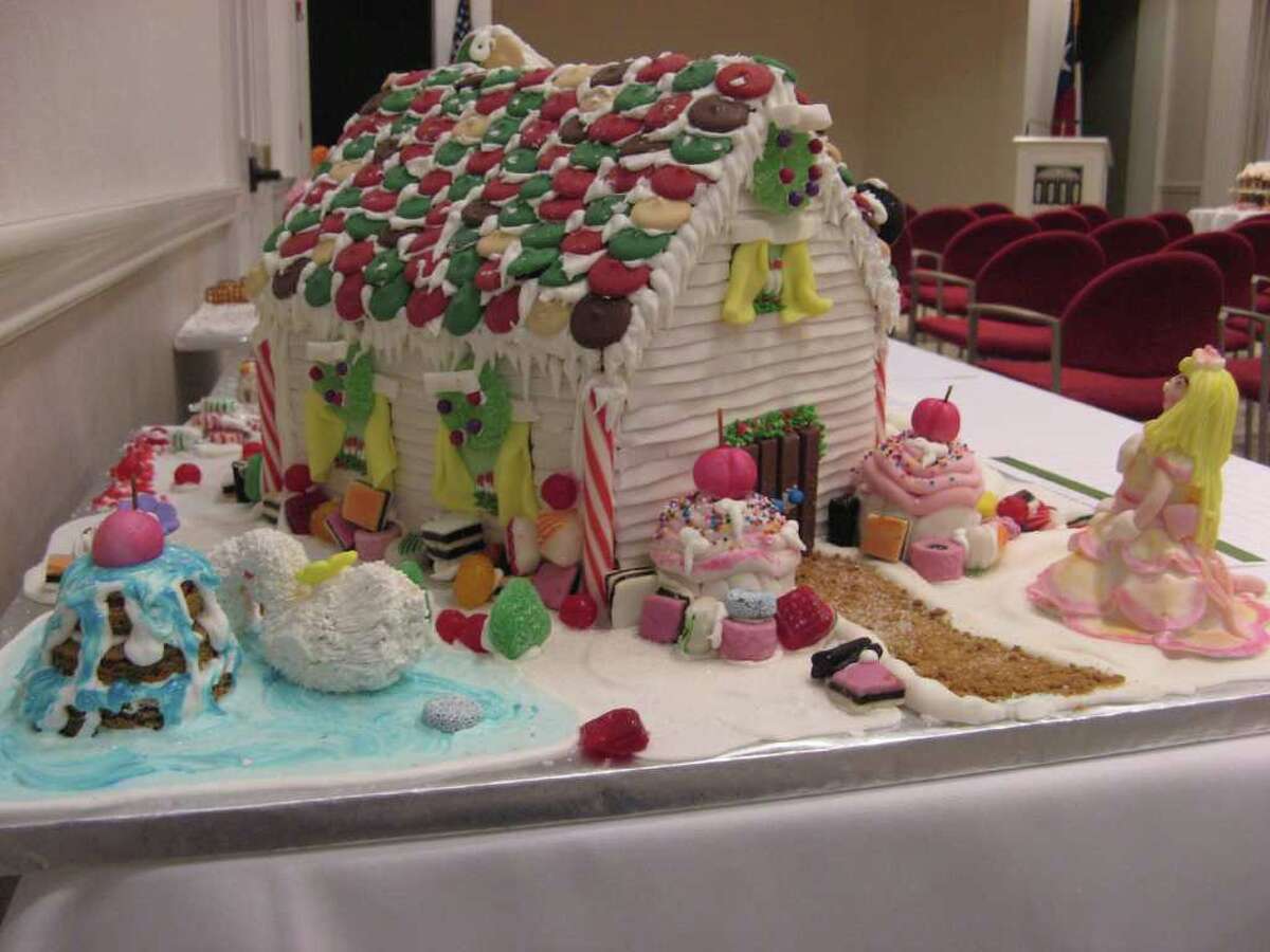 Gingerbread houses at the McFaddin-Ward House Visitor Center