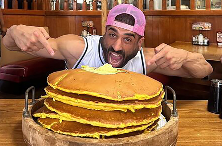 Competitive eater J Webby Can Eat does food challenges in North TX