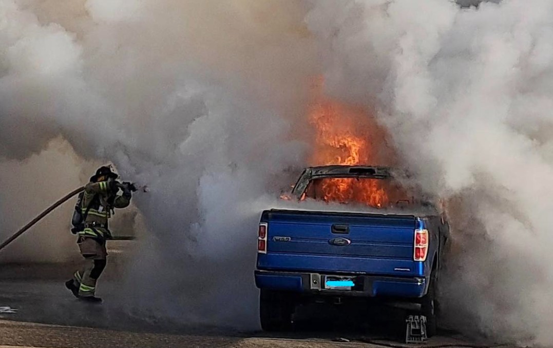 Beacon Falls firefighters put out truck fire on North Main Street