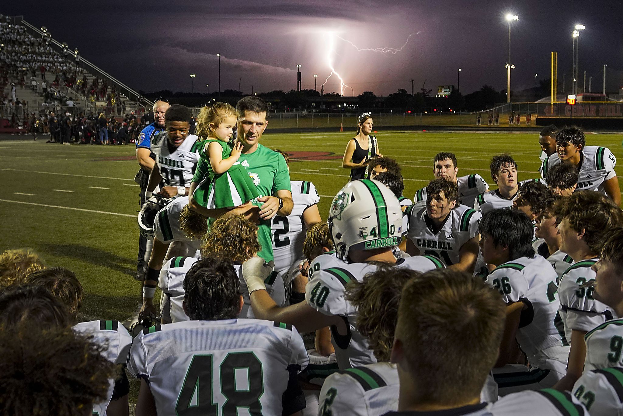 Southlake Carroll coach Riley Dodge reaches milestone with 100th win