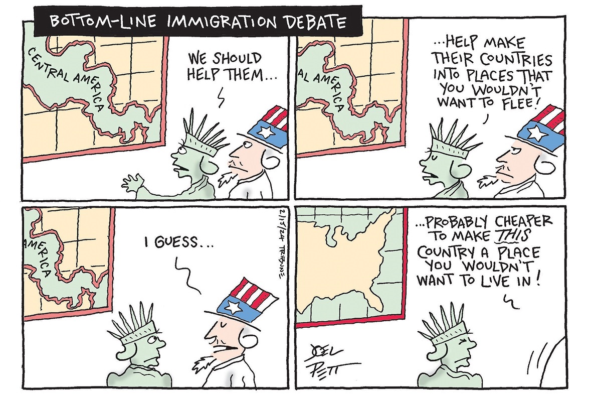 Editorial cartoon: Immigration debate