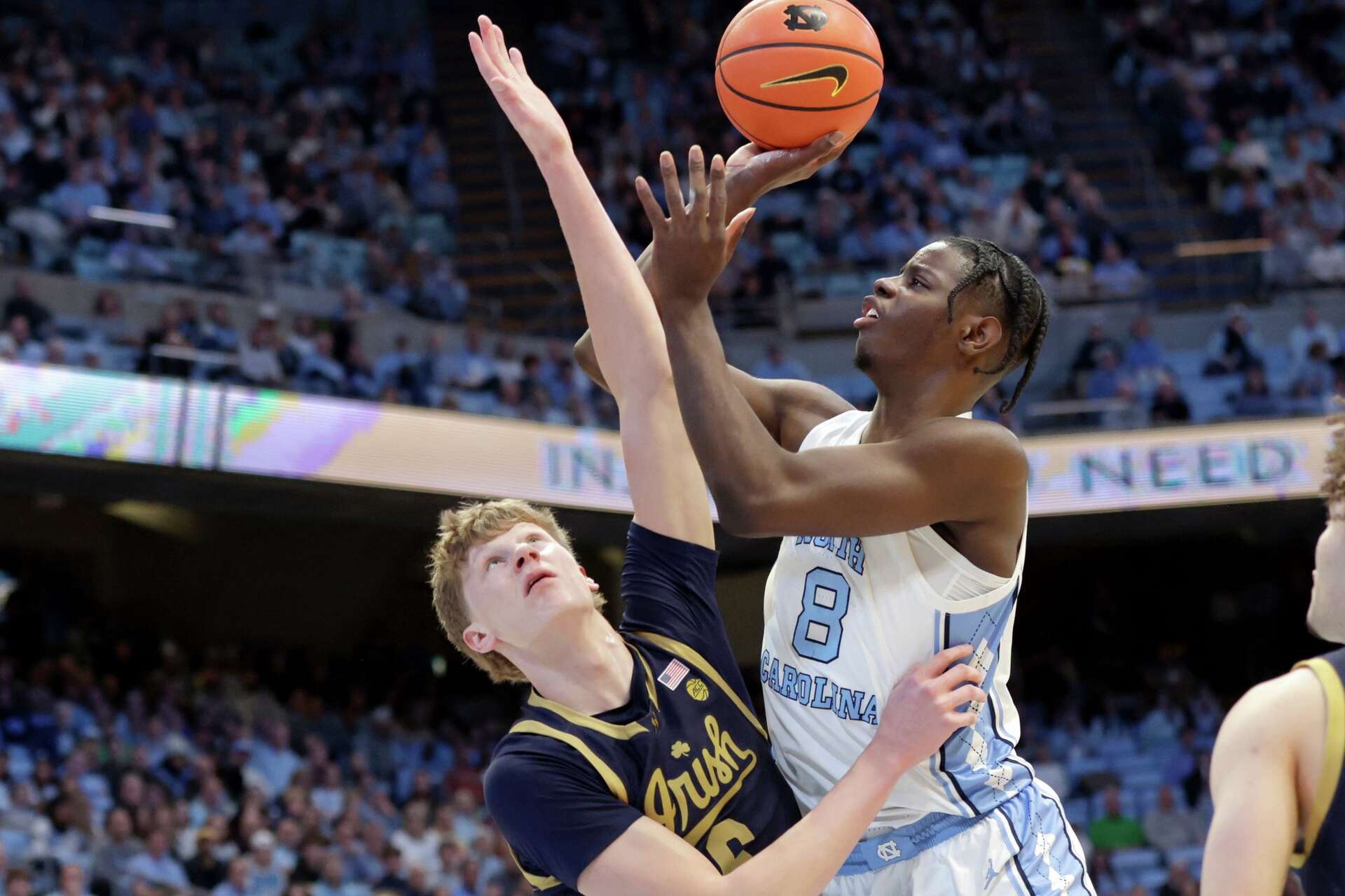 Wilson, Veesaar lead way as No. 22 North Carolina rolls past Notre Dame ...