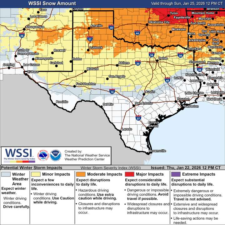Winter storm warnings across Texas as snow and ice storm threatens