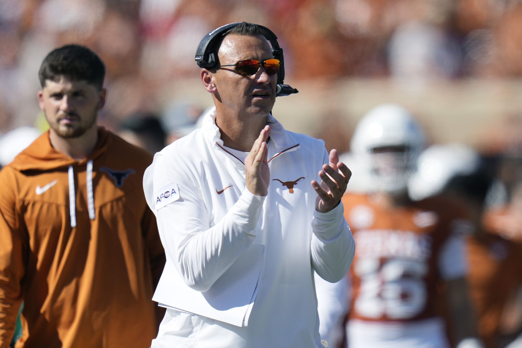 Steve Sarkisian talks Texas-Michigan with ESPN College GameDay crew