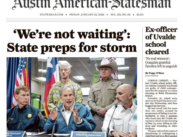 Austin American-Statesman delivery delayed due to weather
