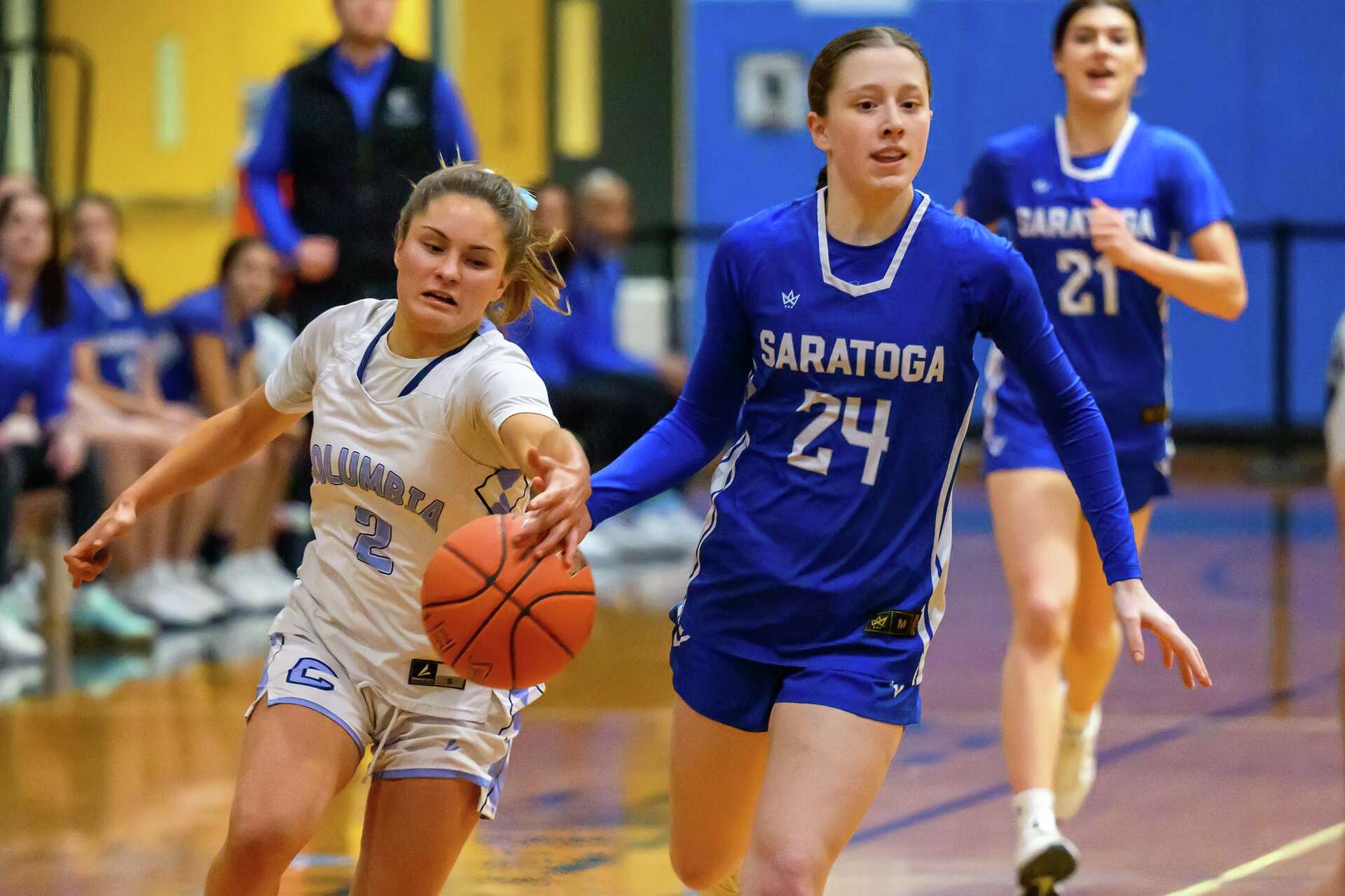 Rainville, Columbia girls beat Saratoga in Section 2 basketball