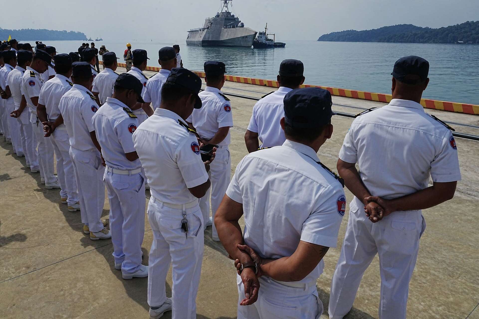 A US warship is making a friendship visit to a Cambodian naval base ...