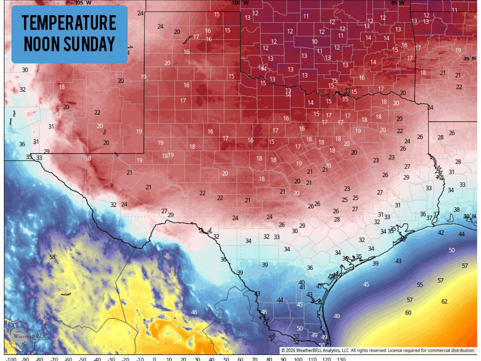 Frigid Sunday coming to South Texas. Here’s when we’ll thaw out.