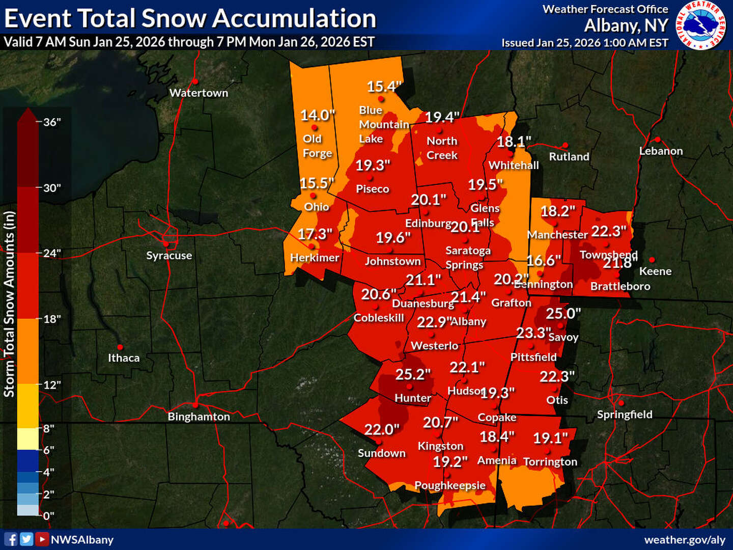 Snow tracker: Another 2 inches possible around Albany