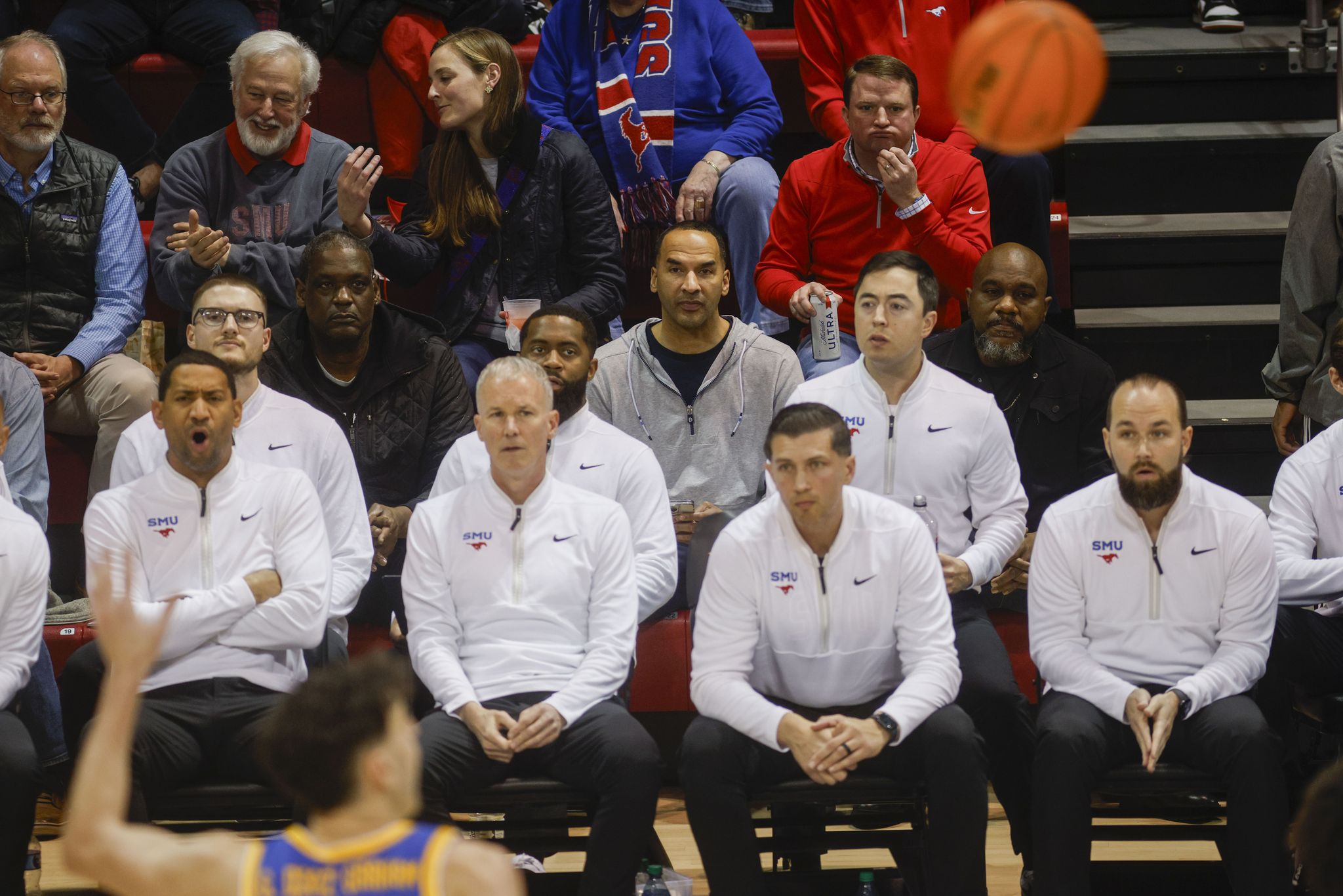 Watch: Mavs' Nico Harrison receives 'Fire Nico' chants at SMU game