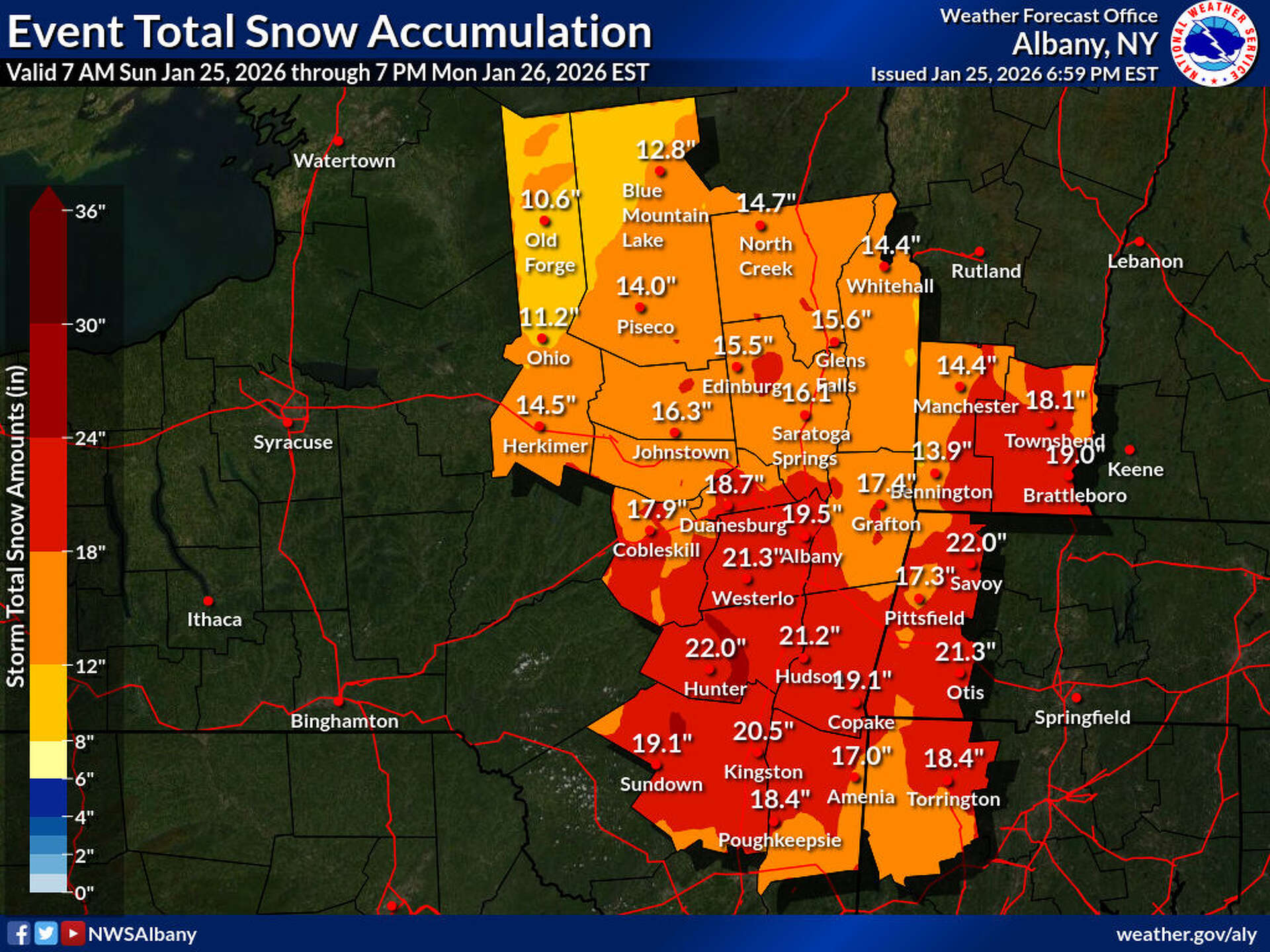 Snow tracker: Another 2 inches possible around Albany