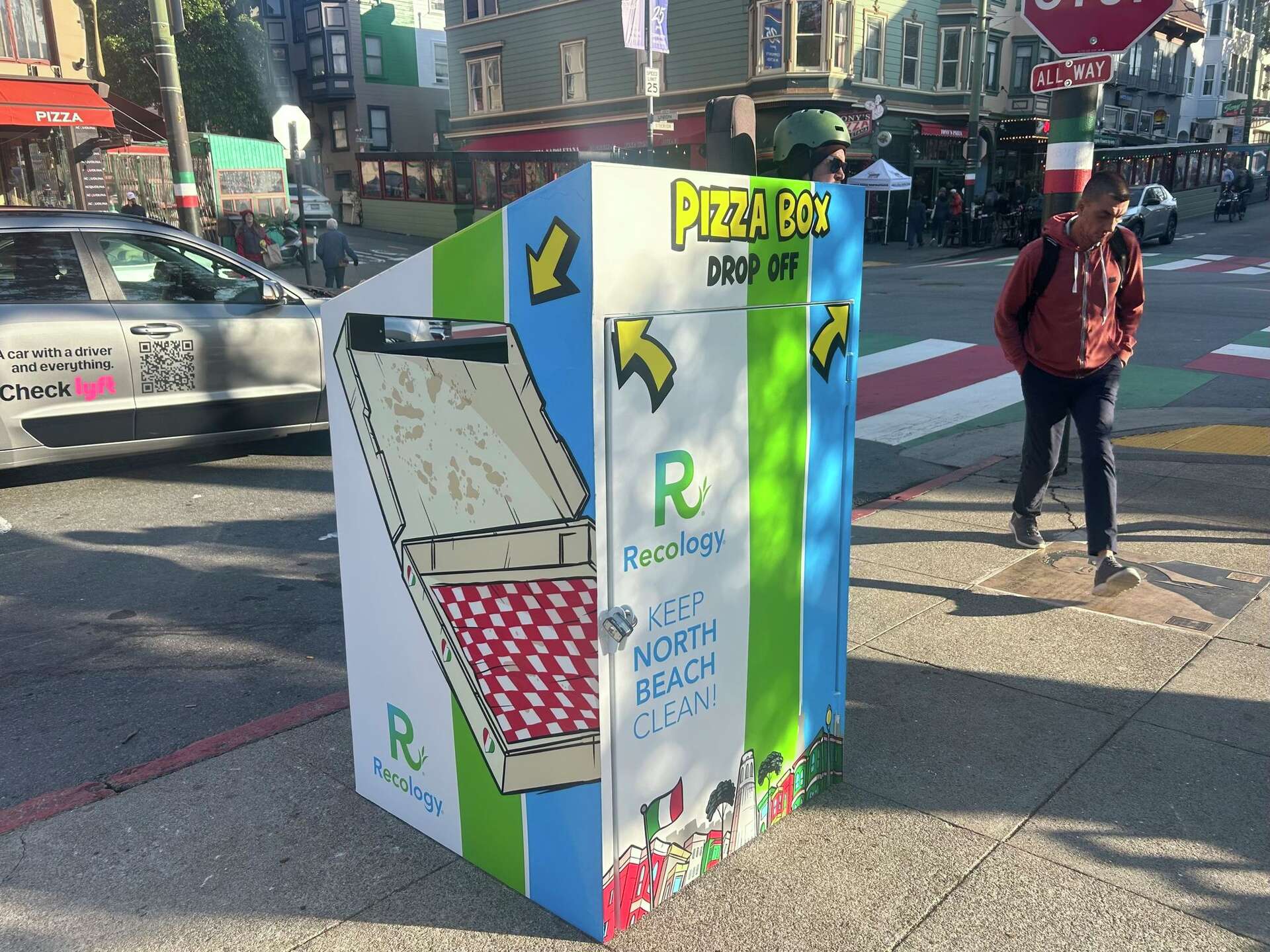 SF: Pilot Program For Pizza Box Trash Cans Launches North Beach