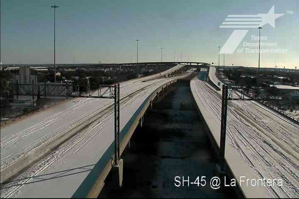 Major Texas highways coated in sleet, ice in Austin