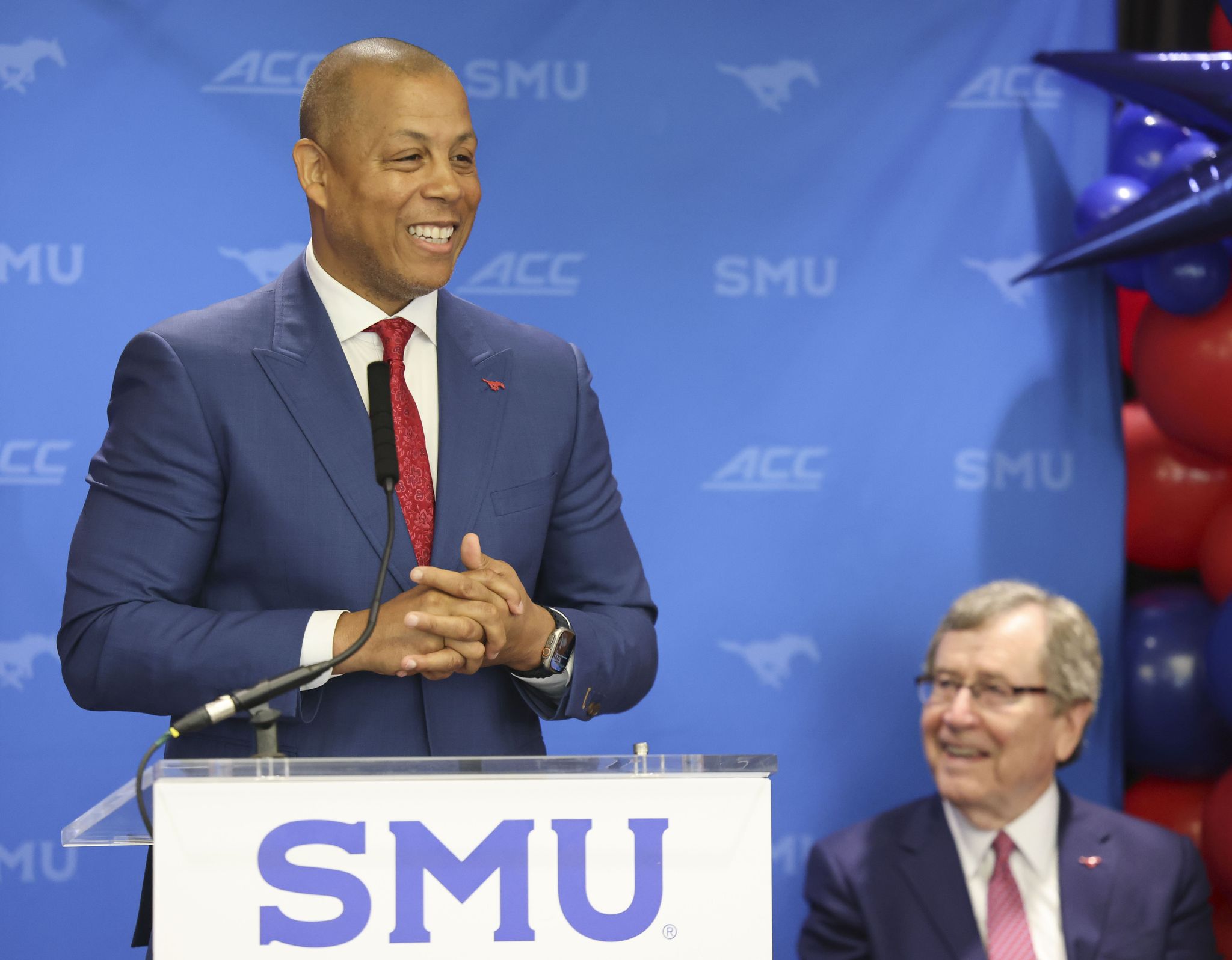 SMU AD Damon Evans say SMU is 'the university' in Texas
