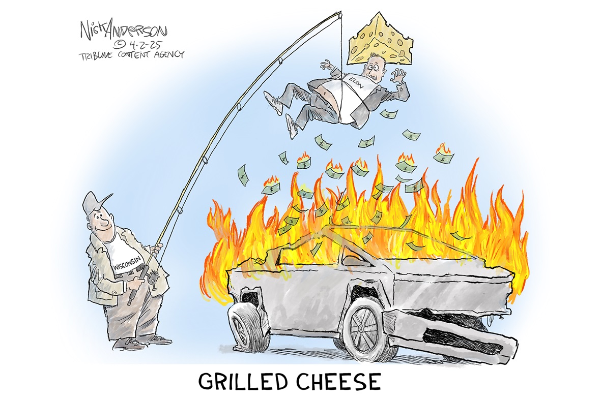 Editorial cartoon: Musk's Wisconsin defeat