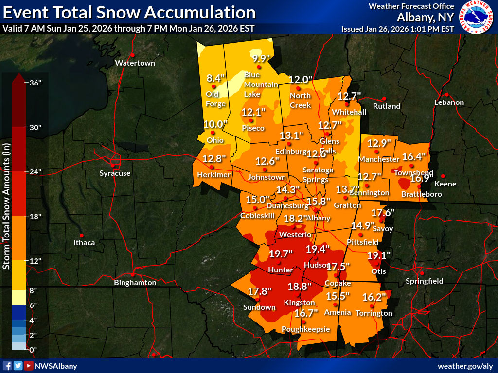 Snow tracker: Another 2 inches possible around Albany