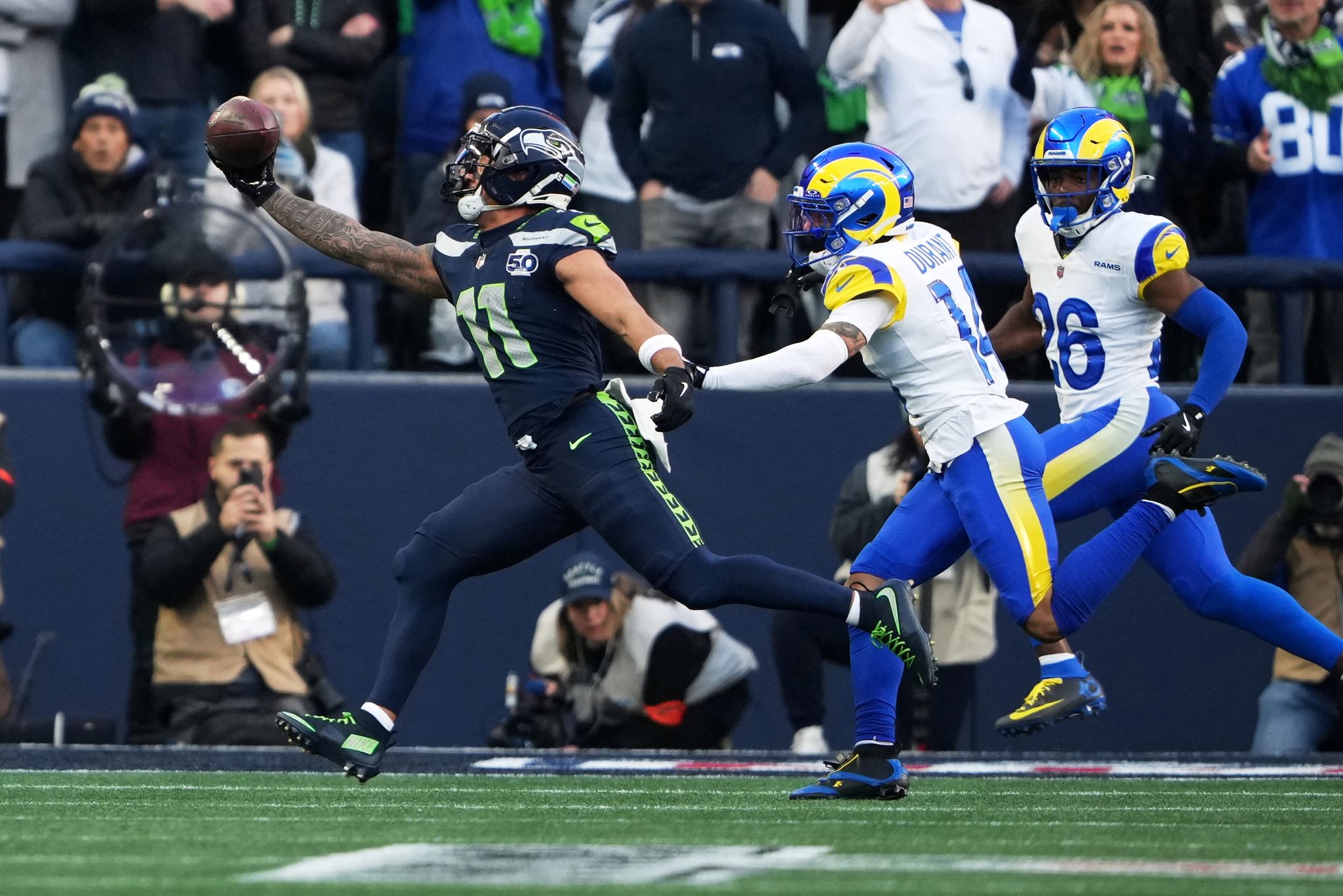 Jaxon Smith-Njigba brilla al llevar a los Seahawks al Super Bowl
