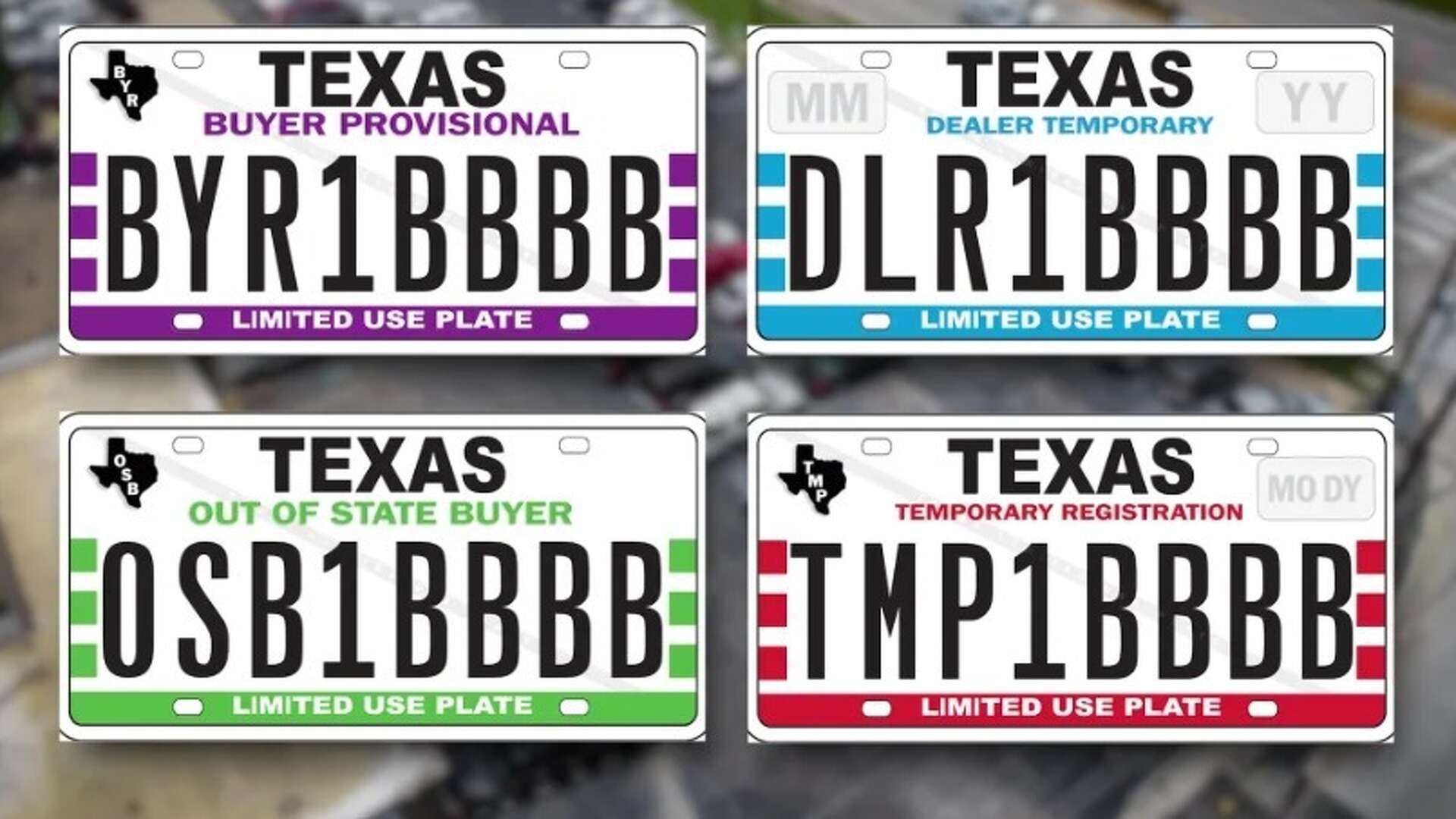 TX paper license plates out; now only metal plates will be accepted