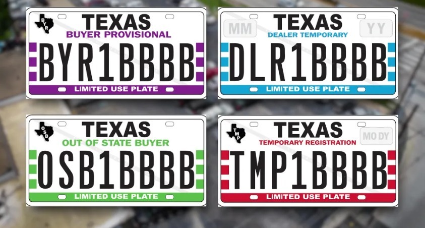 TX paper license plates out; now only metal plates will be accepted