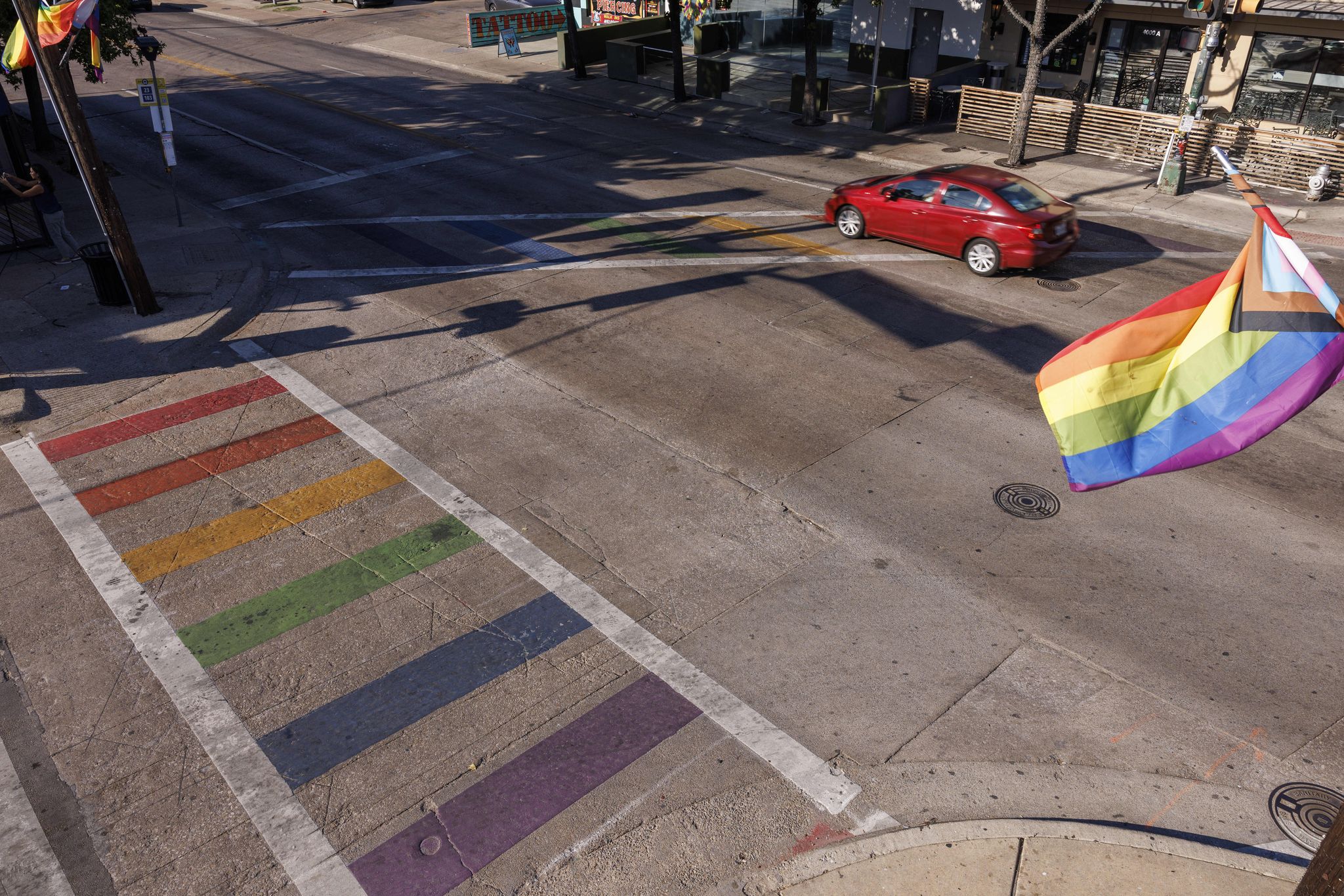 Rainbow crosswalks honor Oak Lawn's LGBTQ history