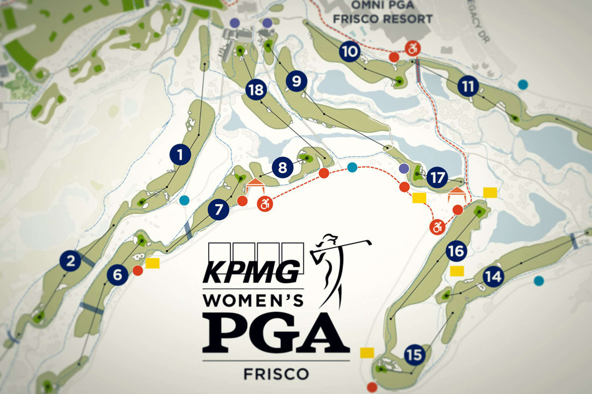 PGA Frisco interactive map, site of KPMG Women's PGA Championship