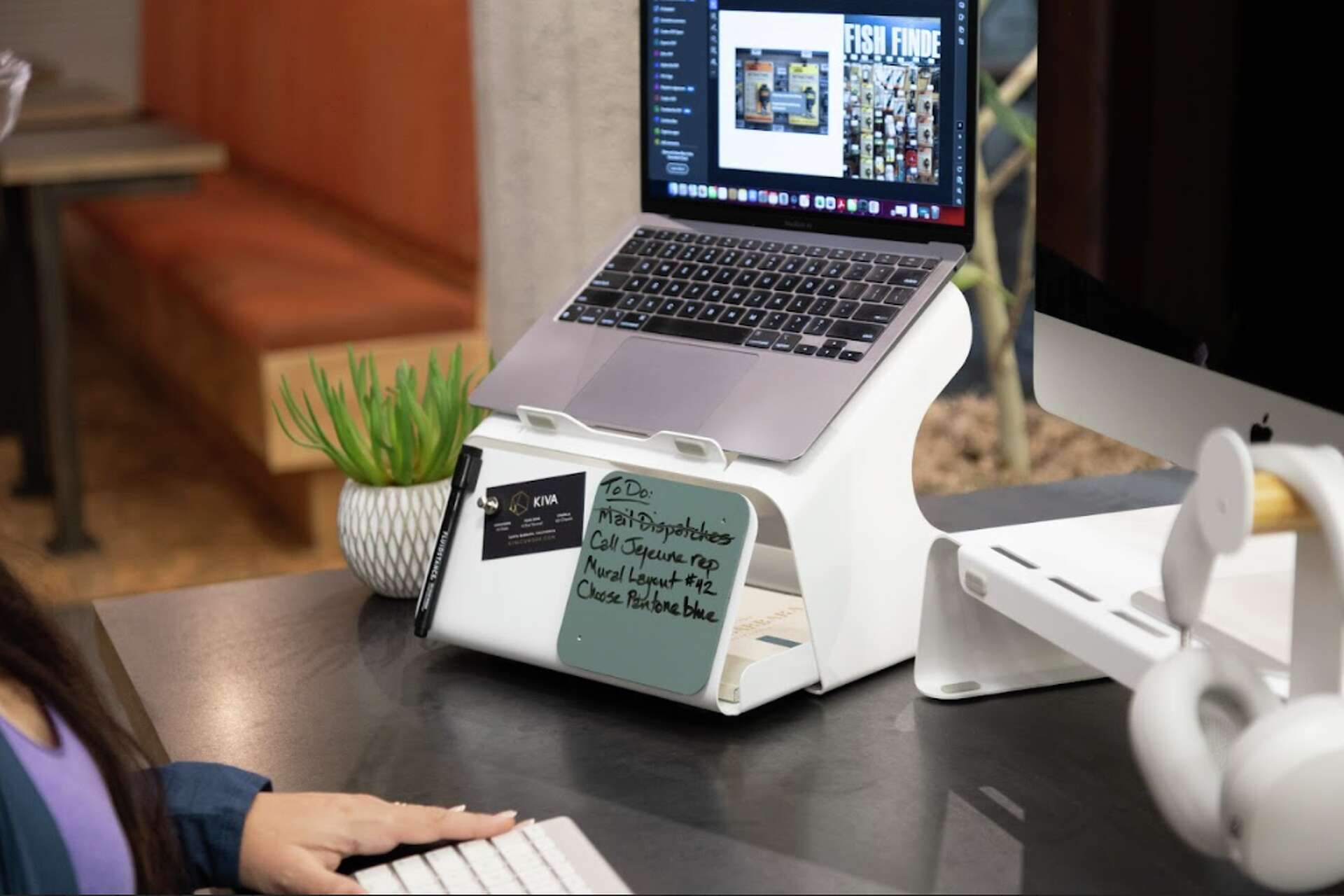 Fluidstance’s Loft Laptop Stand can help clean up your desk