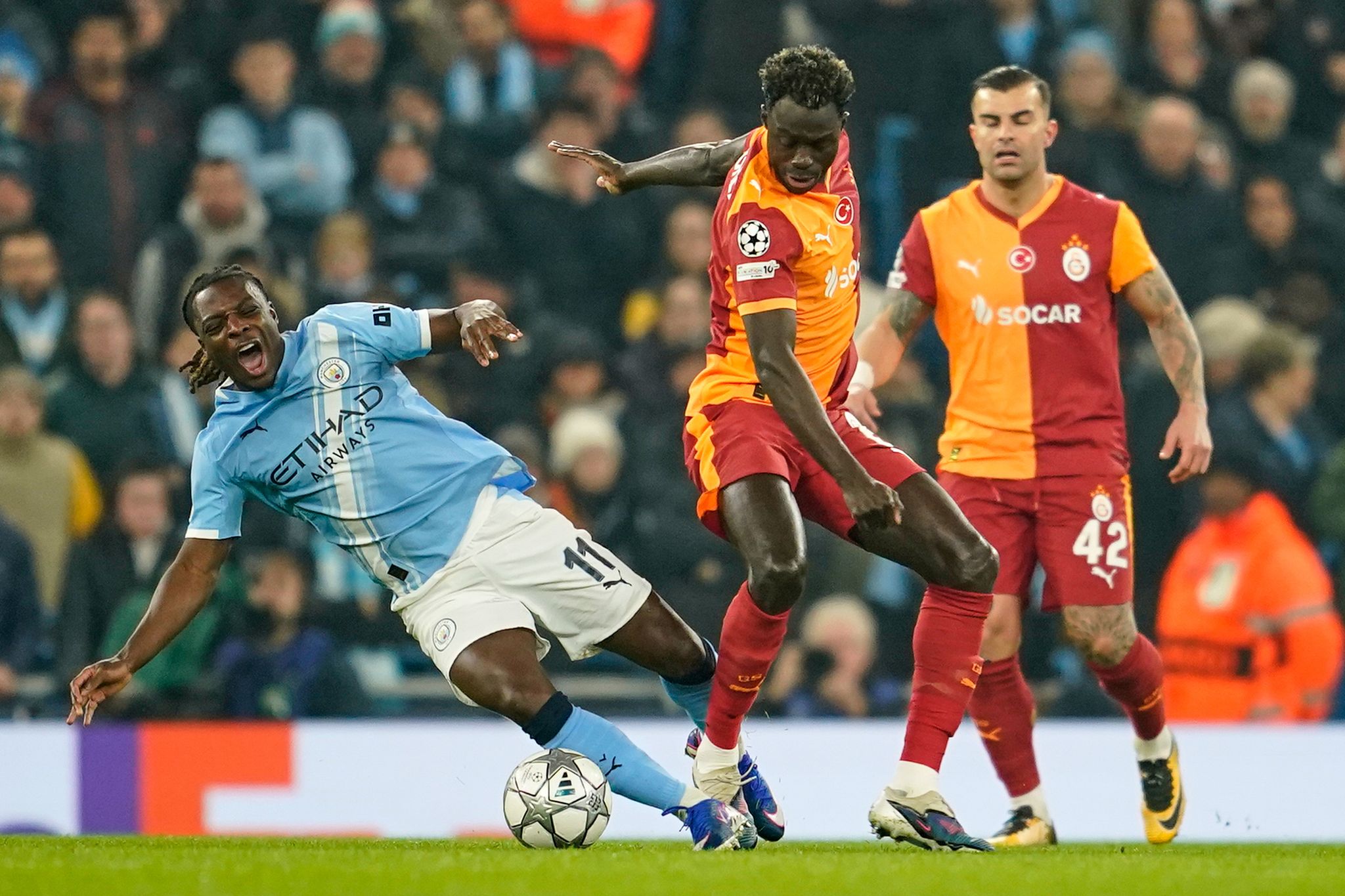 Man City winger Doku injured after 2 first-half assists in Champions ...