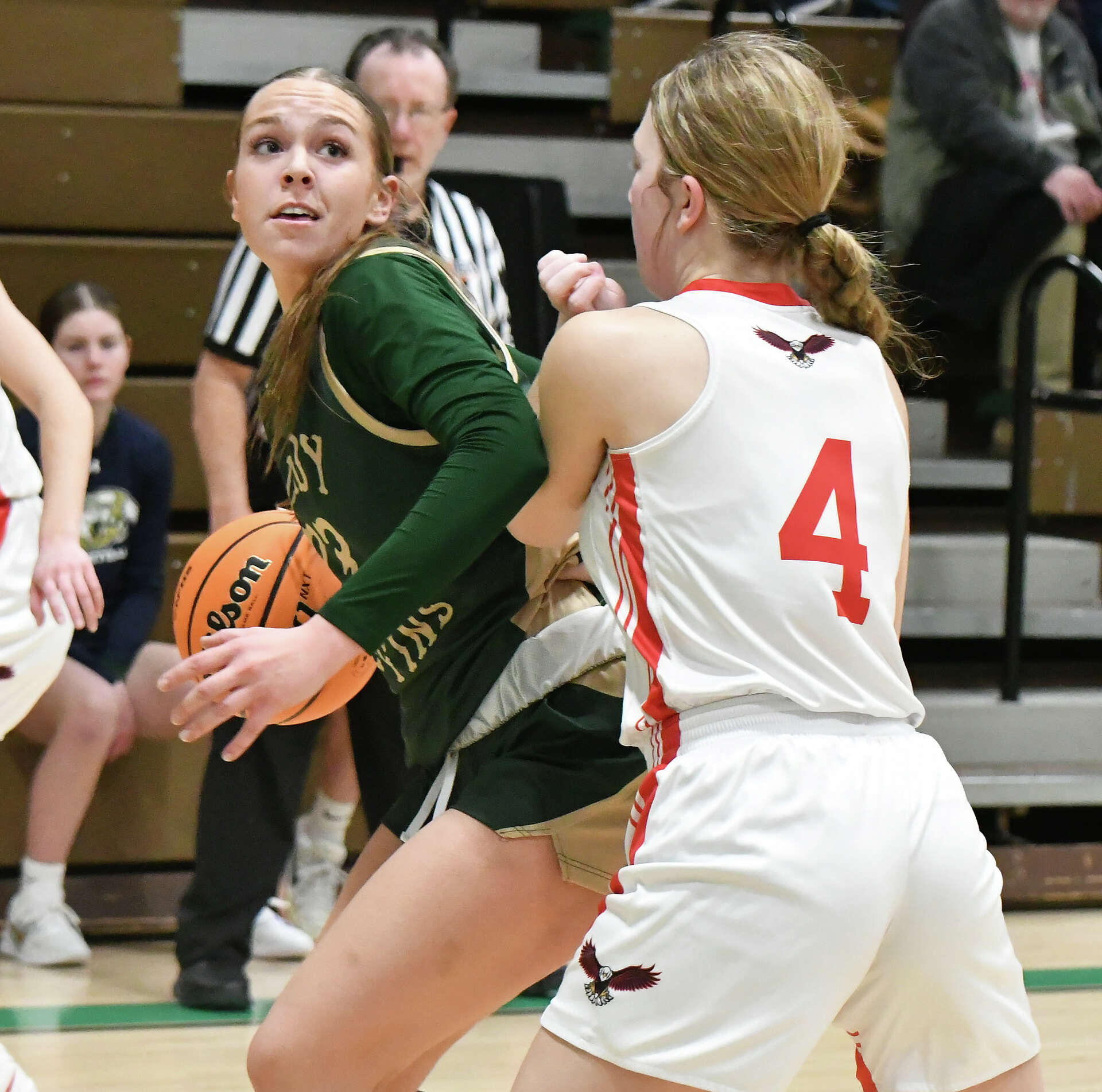 Father McGivney girls basketball faces Liberty in Carrollton, IL