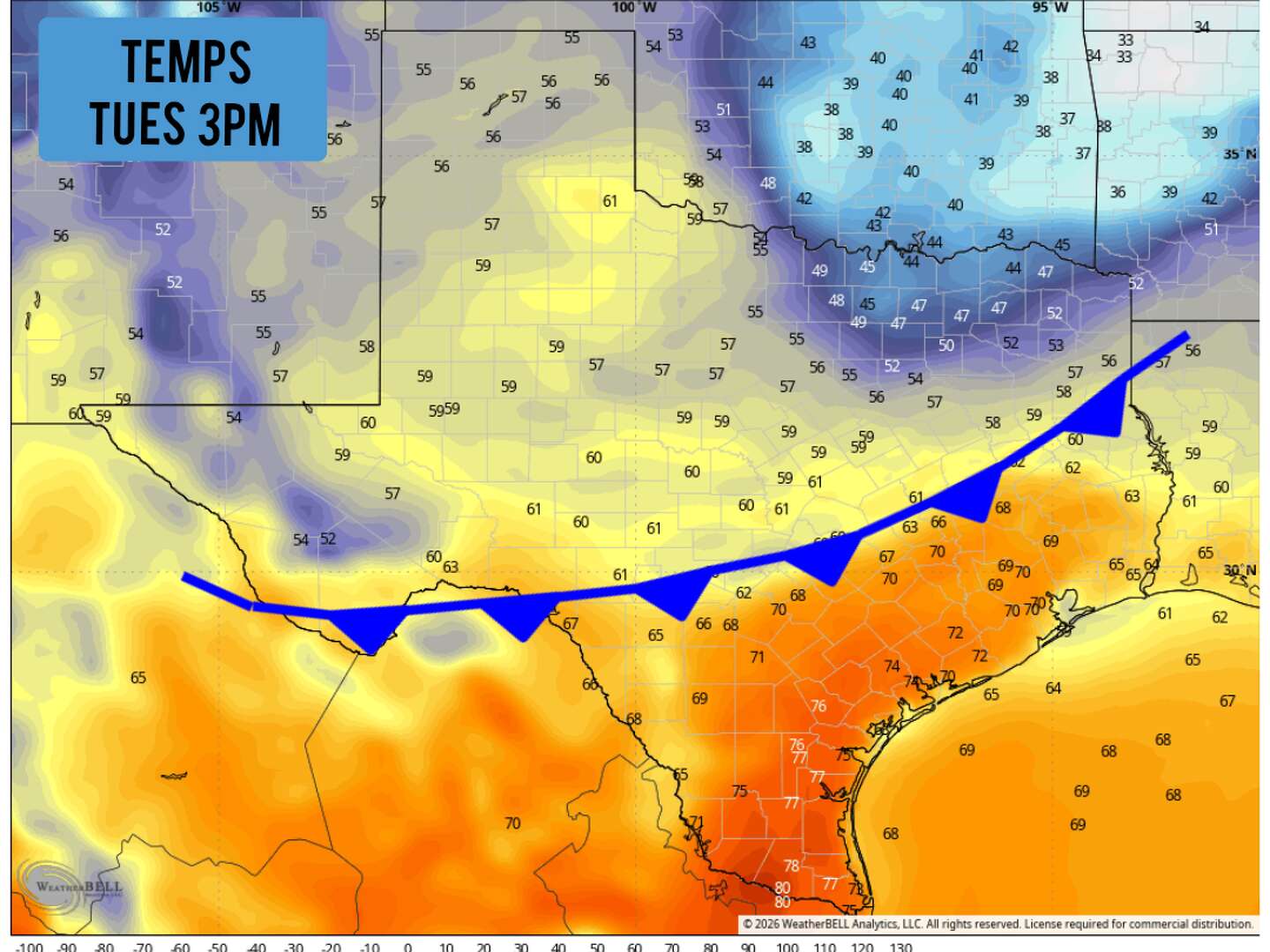 It’s warmer in South Texas, but here’s when a cold front arrives