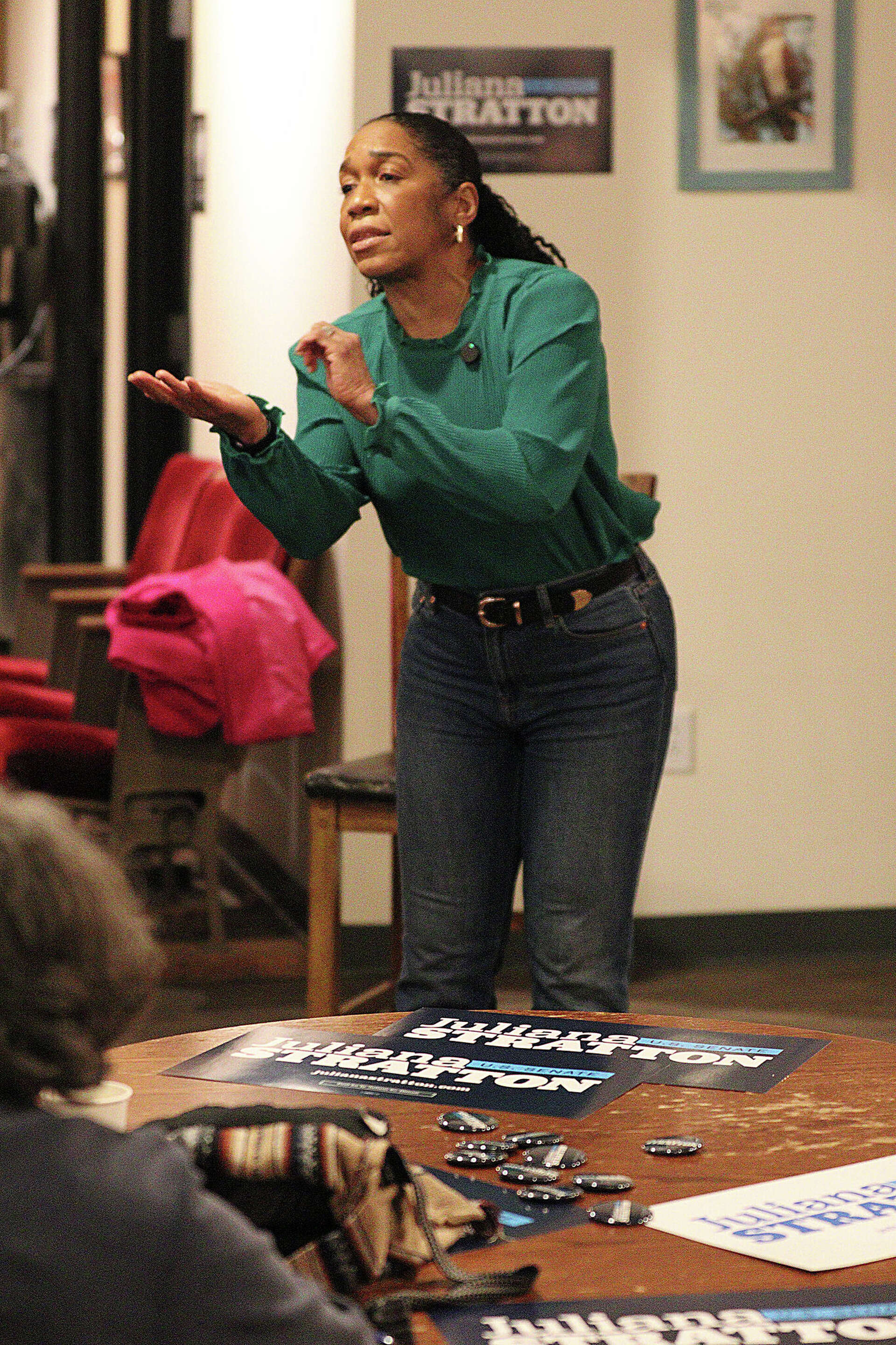 Juliana Stratton makes campaign stop in Edwardsville IL