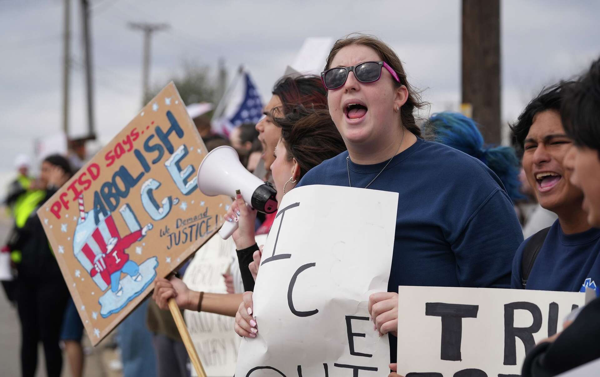 Police, DA's office investigating scuffle during ICE protest