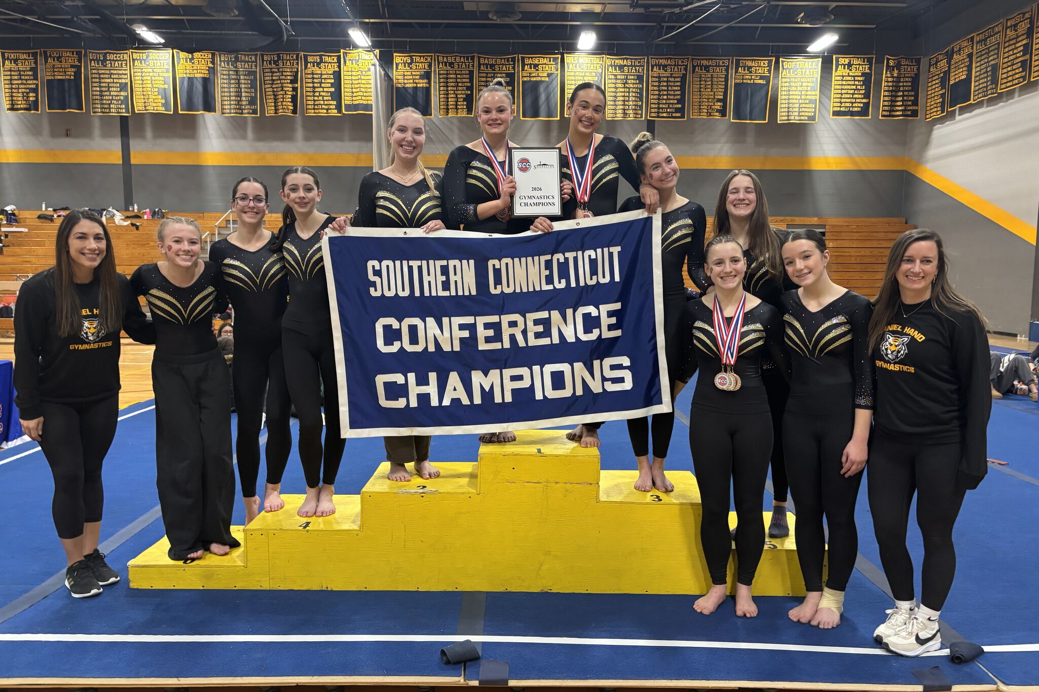 Daniel Hand gymnastics win its 5th consecutive SCC championship