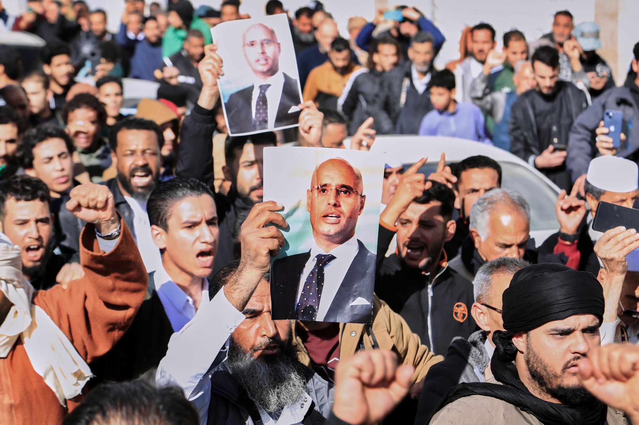 Thousands of Libyans gather for the funeral of Gadhafi’s son who was ...