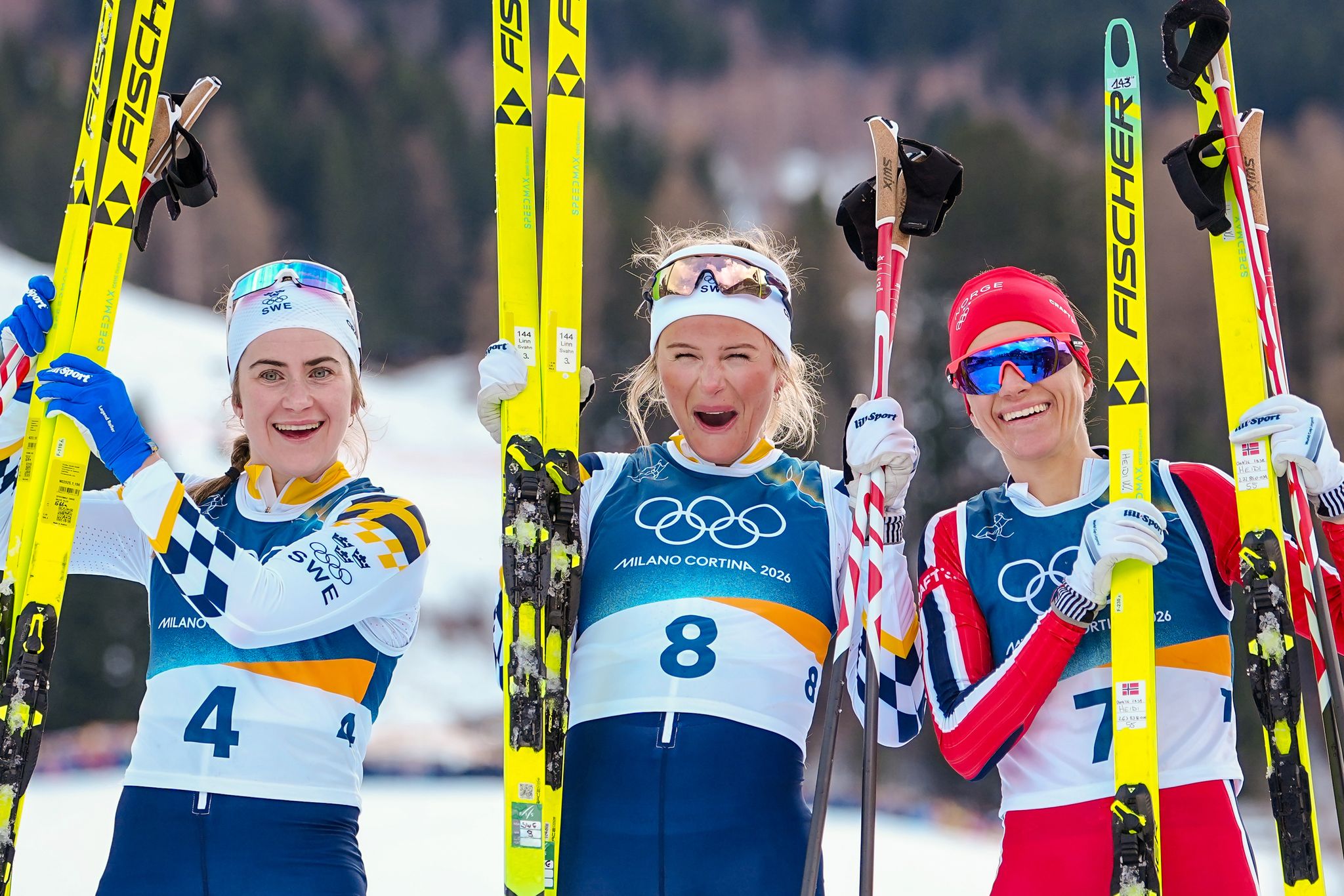 Sweden's Frida Karlsson wins gold at Milan Cortina in skiathlon ...