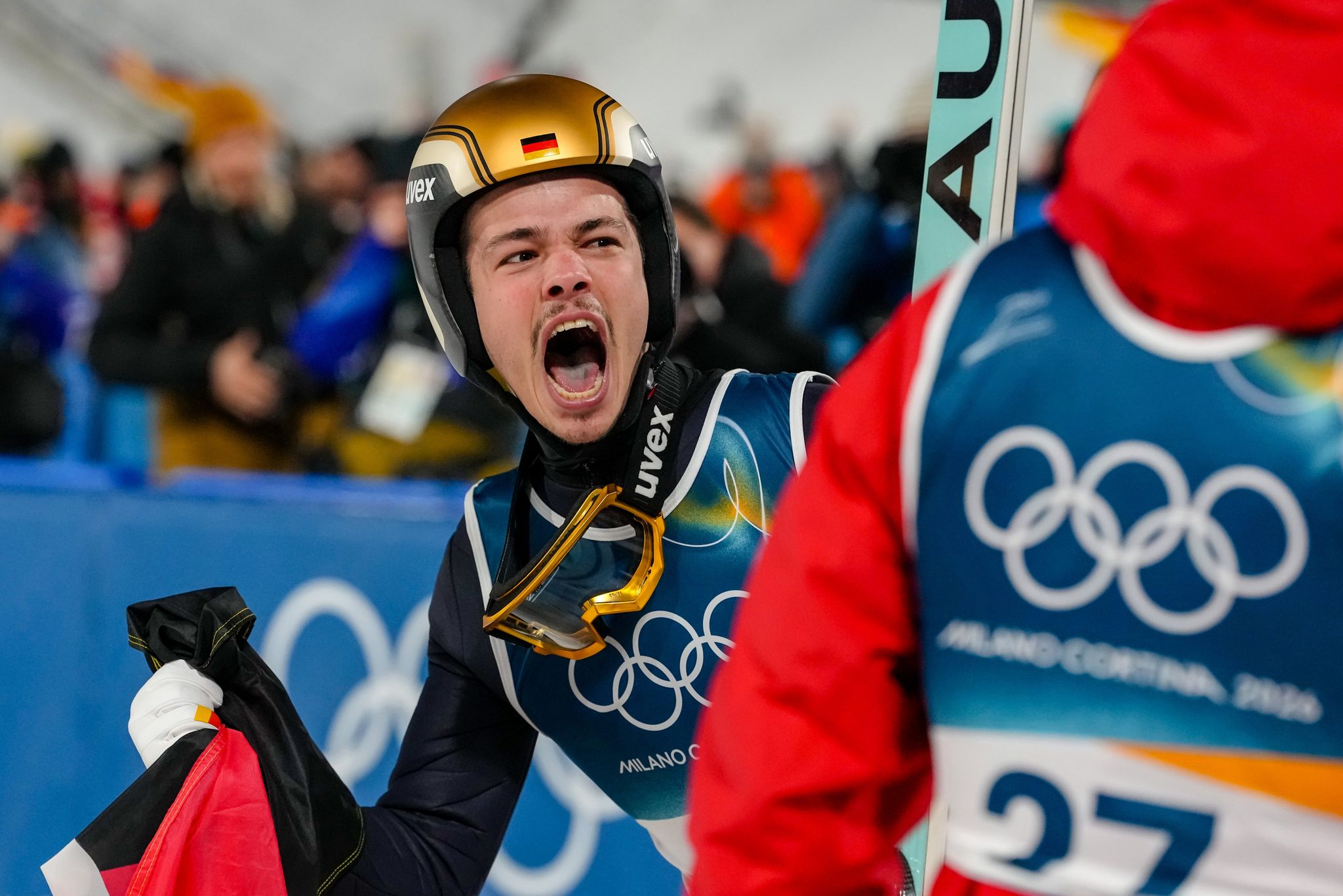Philipp Raimund of Germany wins gold in thrilling normal hill ski jump ...