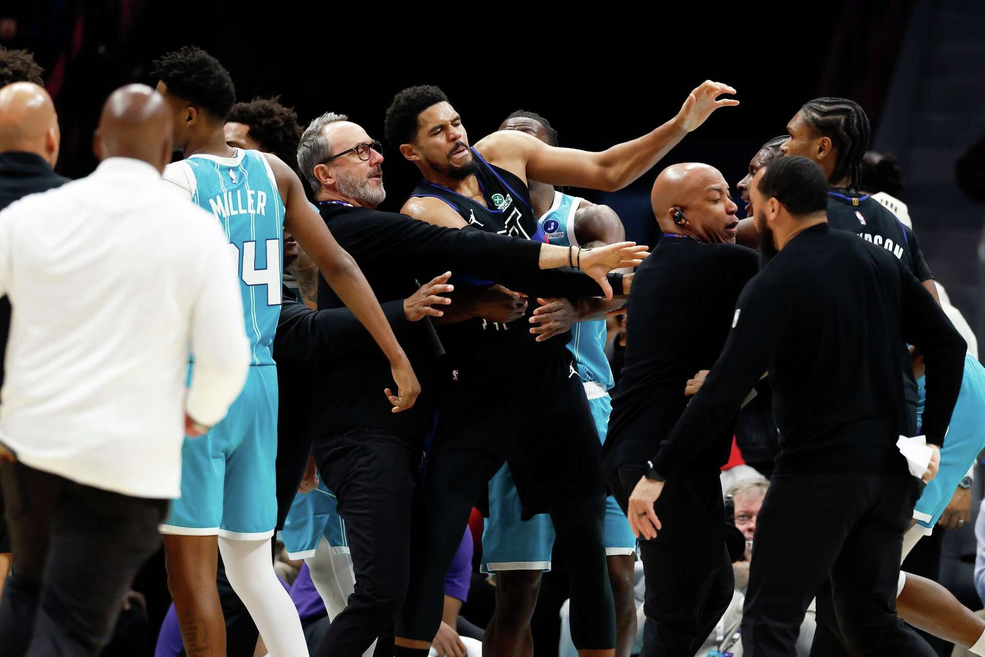 Four players ejected after Pistons and Hornets tussle in physical game ...