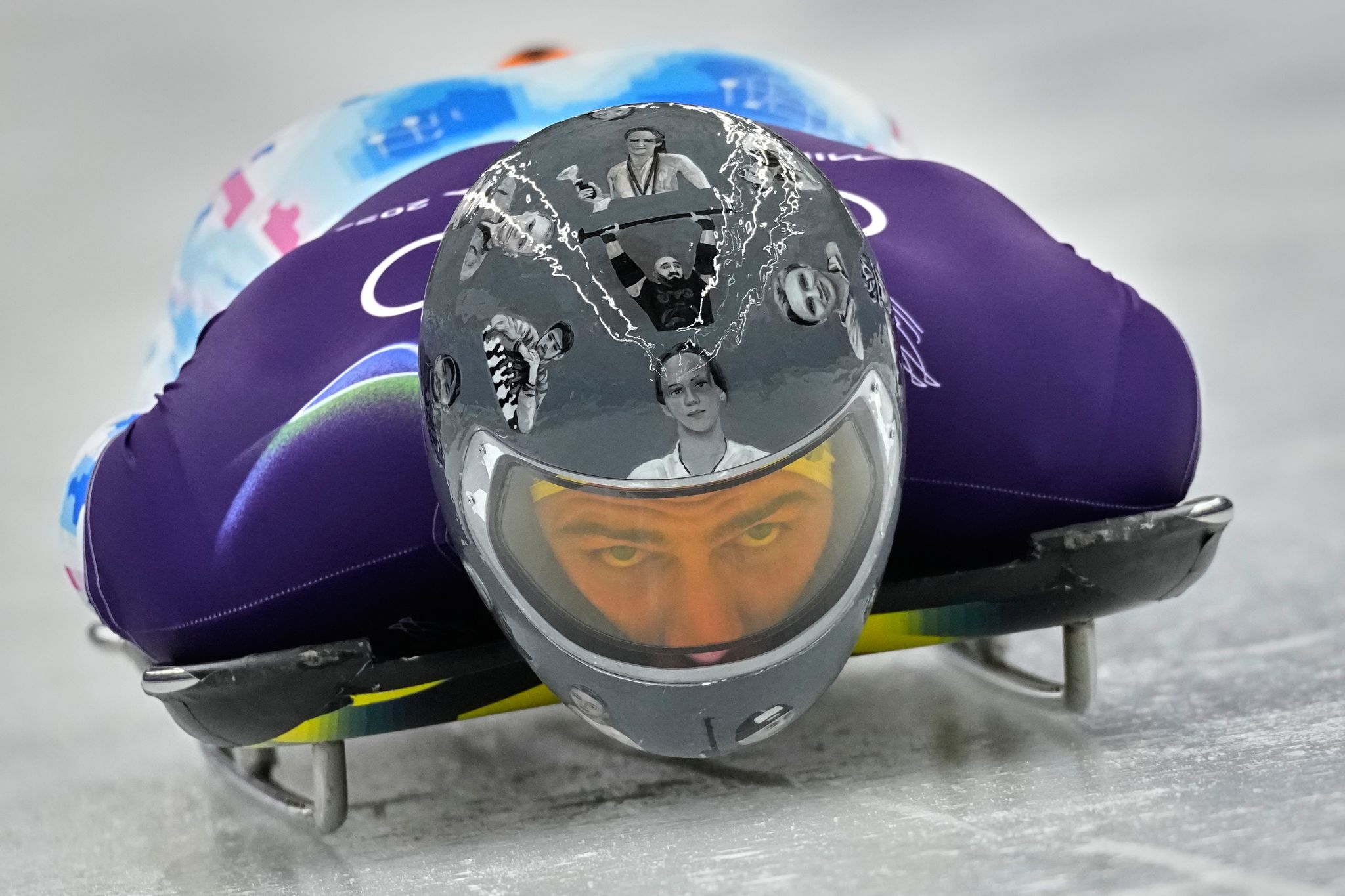 Faces of fearlessness: Skeleton helmets at the Milan Cortina Winter ...