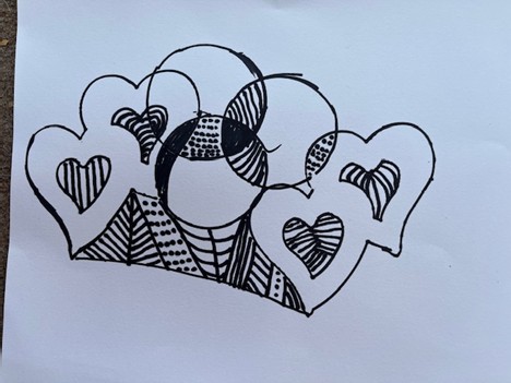 Art Association makes valentines and learns about neurographics
