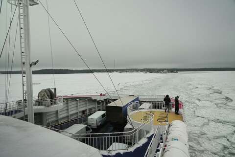 Take a ride across frozen sea on Estonia's ice road
