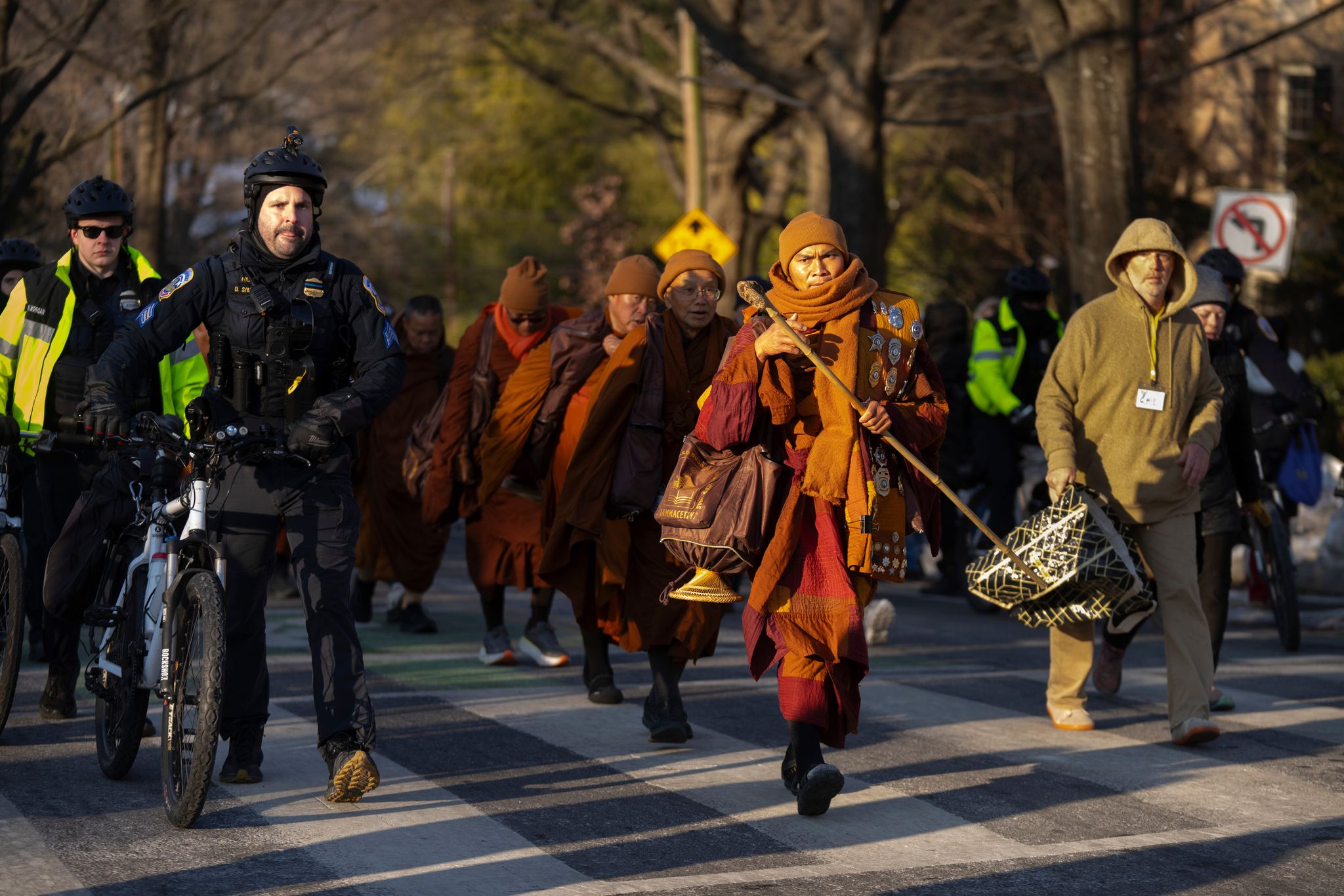 Buddhist monks' 15-week walk for peace ends in Washington, DC