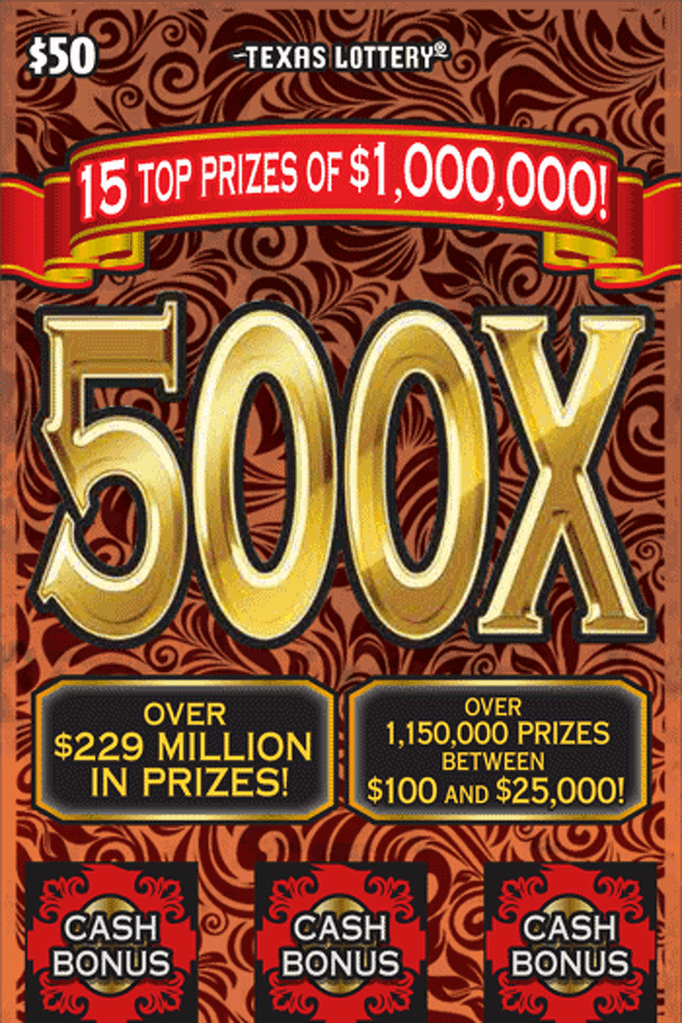 Texas Lottery 500X ticket wins $1M at Lufkin store