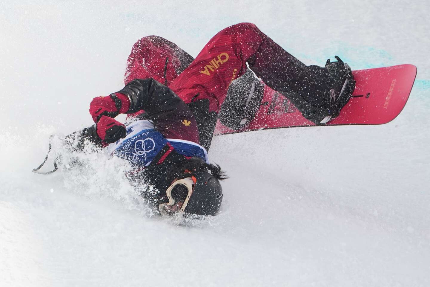 Chinese snowboarder Liu Jiayu taken off on stretcher after scary fall ...